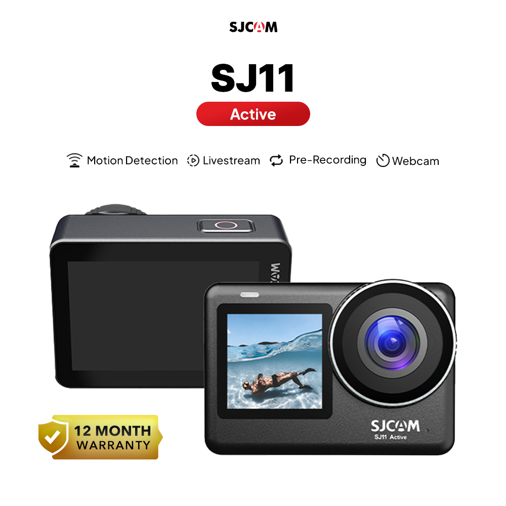 Jual SJCAM SJ11 Active dual cam kamera aksi layar ganda aktif anti ...