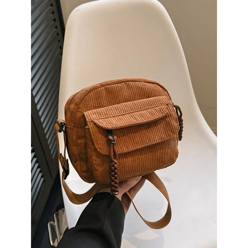 Jual Tas Selempang Wanita Tas Selempang Corduroy Slingbag Muat banyak ...