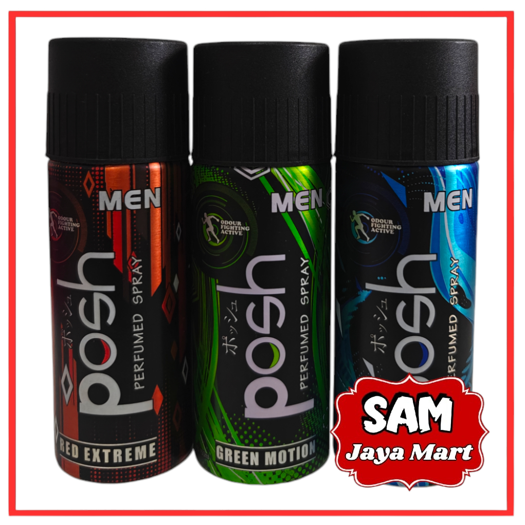Jual Posh Men Parfumed Spray 150ml - Posh Body Spray Men - Posh Body ...