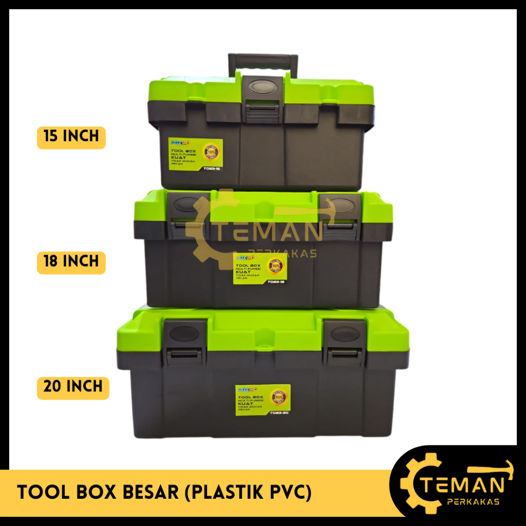 Jual DOZIRO Tool Box Besar Plastik PVC 15 Inch 18 Inch 20 Inch / Kotak ...