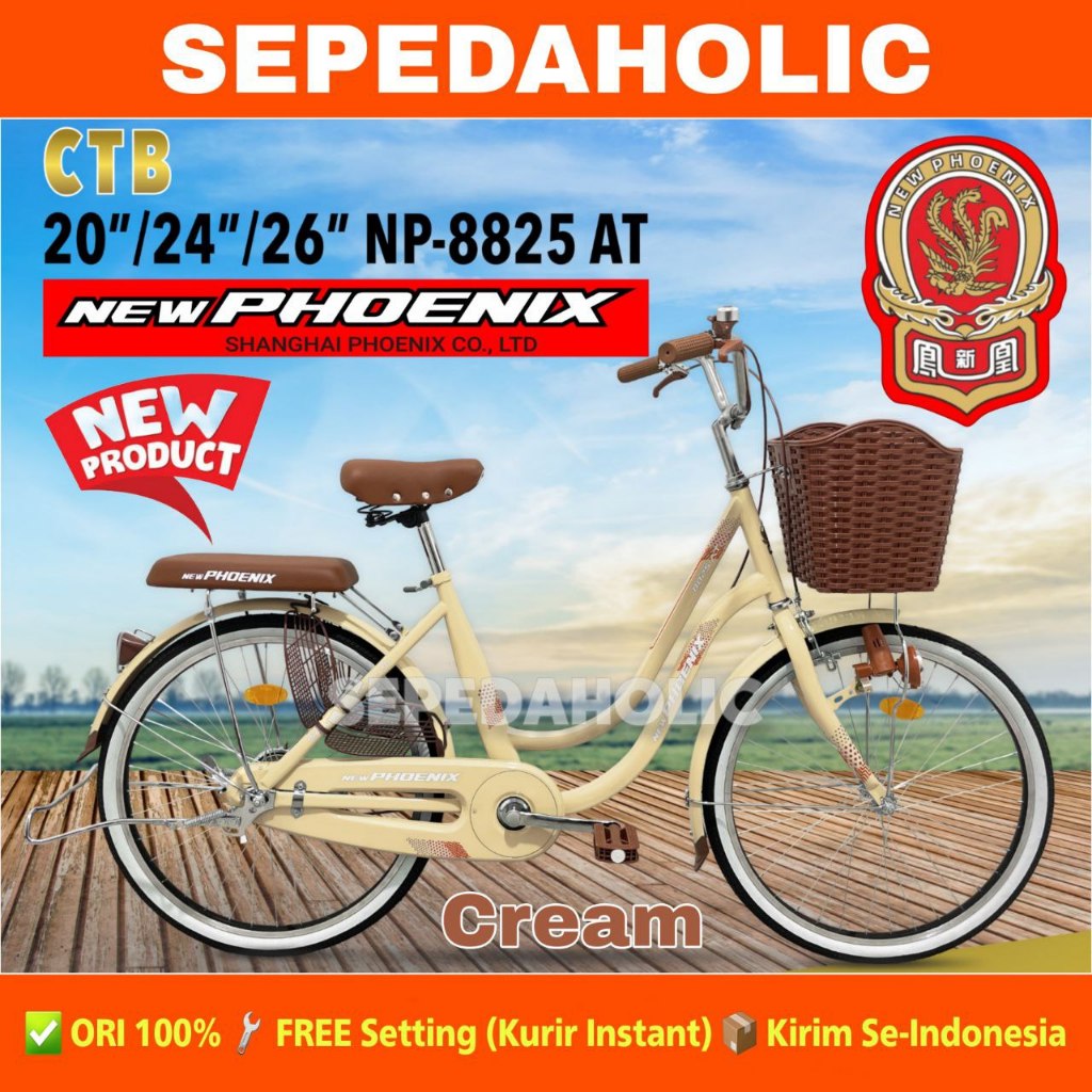 Jual Sepeda Keranjang Dewasa PHOENIX NP 8825 / 8825 AT / 8835 Ukuran 20 24 26 Inch Boncengan ...