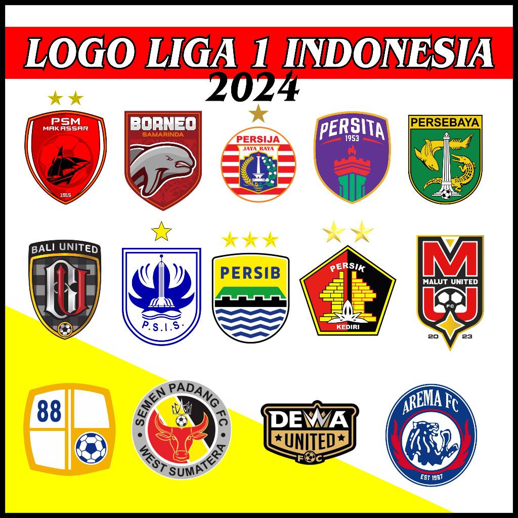 Jual STIKER LABEL SABLON LOGO LIGA 1 INDONESIA 2024 TINGGAL SETRIKA ...