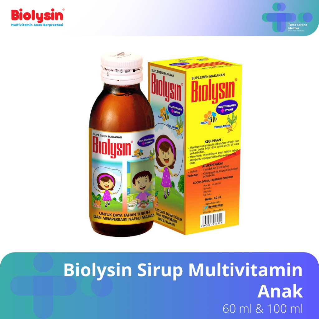 Jual Biolysin Sirup Multivitamin Anak 60 ml & 100 ml | Shopee Indonesia