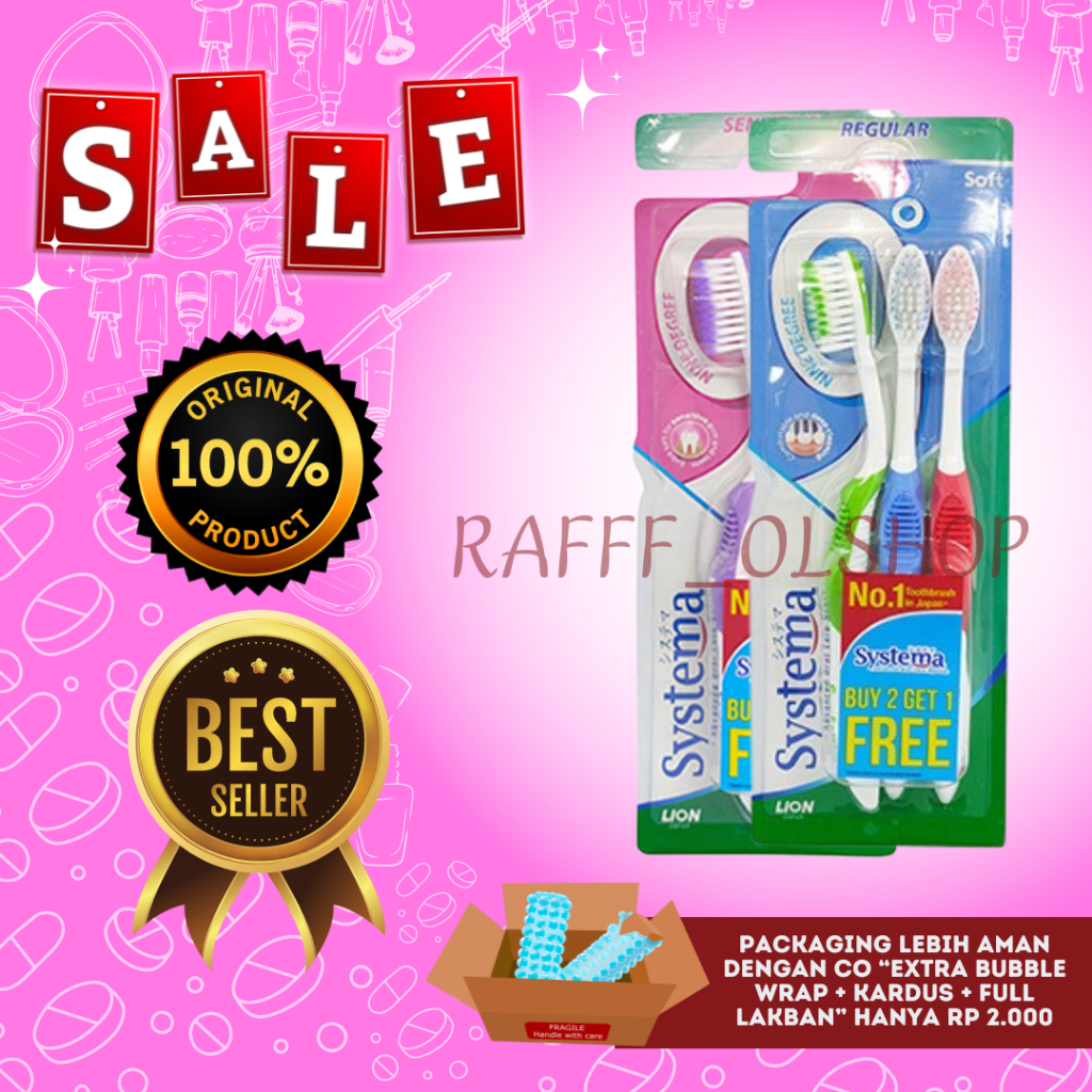 Jual SIKAT GIGI SYSTEMA ISI 3 | SYSTEMA TOOTHBRUSH NINE DEGREE 3S ...