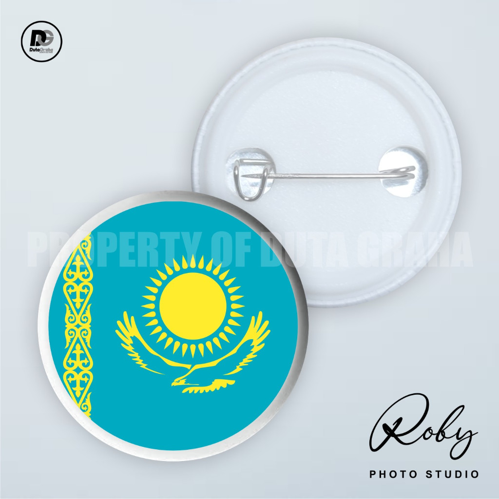 Jual [PIN PRESS] BENDERA NEGARA KAZAKHSTAN Pin Bros Aksesoris Souvenir ...