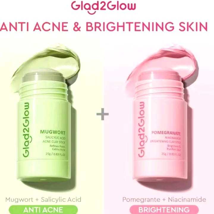 Jual Glad2Glow Volcano Clay Mask Masker Wajah Face Cleansing Stick Salicylic Acid Anti Pores ...