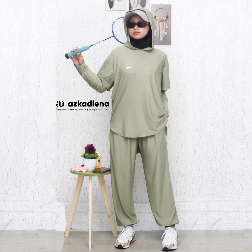 Jual SETELAN OLAHRAGA WANITA BAJU WANITA MUSLIMAH ONE SET WANITA HIJAB SETELAN OLAHRAGA WANITA ...