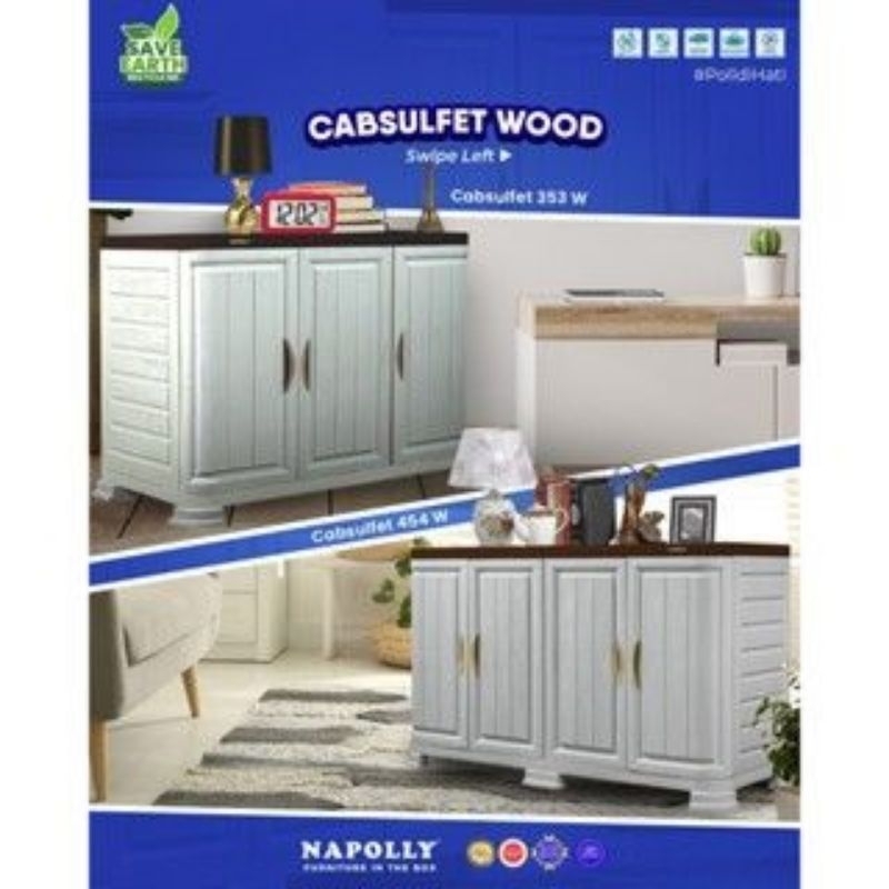 Jual RAK BUFFET MEJA TV MINIMALIS MERK NAPOLLY I CABSULFET SEKAT 4 ...