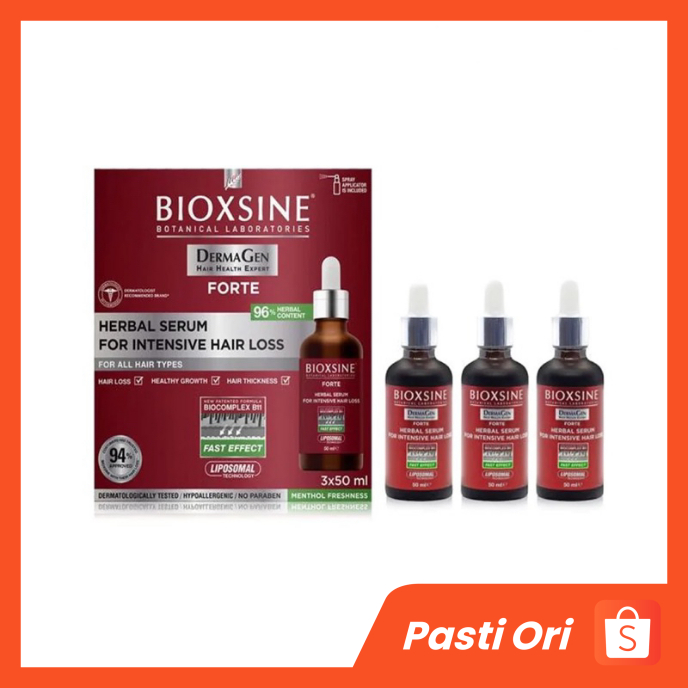 Jual Bioxsine DermaGen Forte Herbal Hair Serum [Warna Merah] | Shopee ...