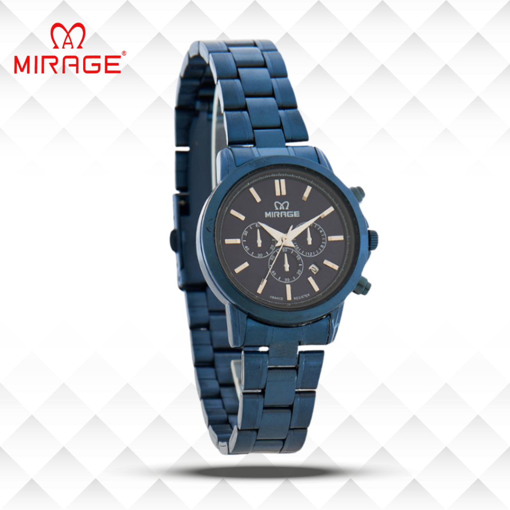 Jual Mirage Jam Tangan Wanita Analog 8789 L Navy Original Stainless ...
