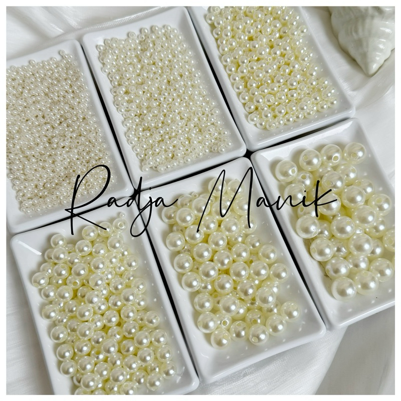 Jual Manik Mote Mutiara Grade A Bahan Kerajinan DIY (15gr) | Shopee ...