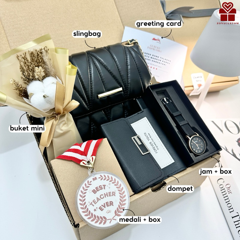Jual Kado Hampers Guru - Kado Guru Perempuan - Kado Guru Tas Slingbag ...