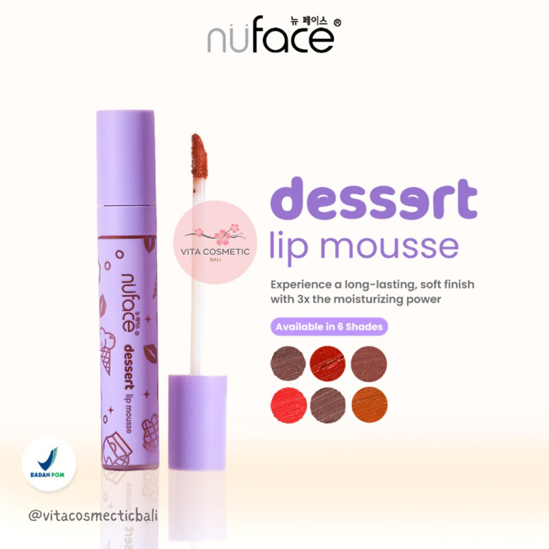 Jual Nuface Dessert Lip Mousse lip cream lipcream lipstick cair pewarna ...