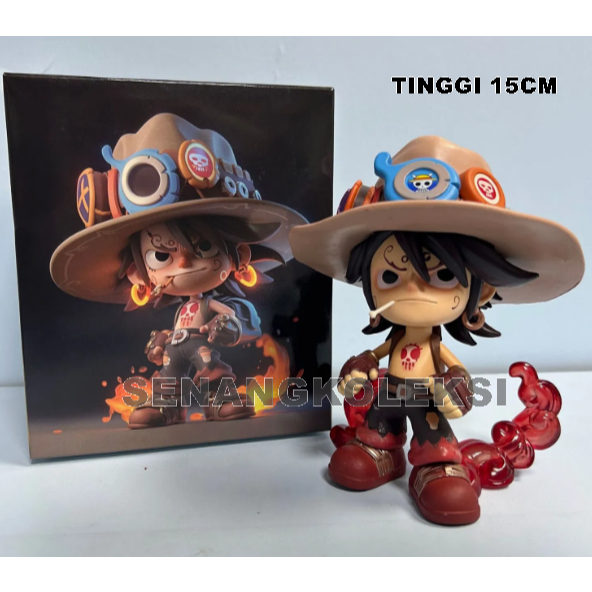 Jual Action Figure One Piece Cute Ace Topi Chibi | Shopee Indonesia