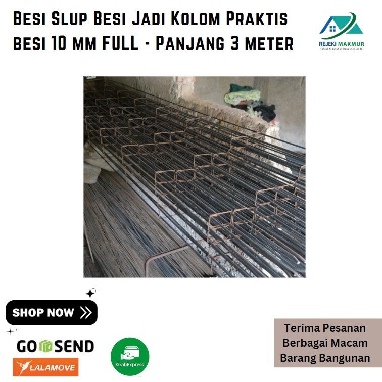 Jual Besi Slup Besi Jadi Kolom Praktis besi 10 mm FULL - Panjang 3 ...