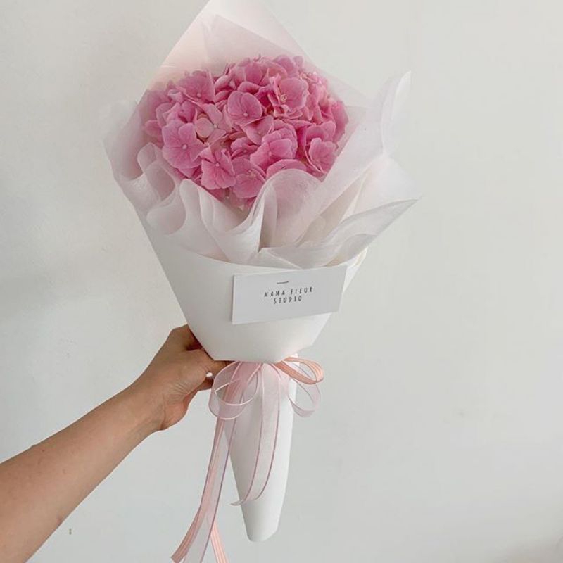 Jual *Artificial* Pink Hydrangea Bouquet | buket bunga hortensia merah ...