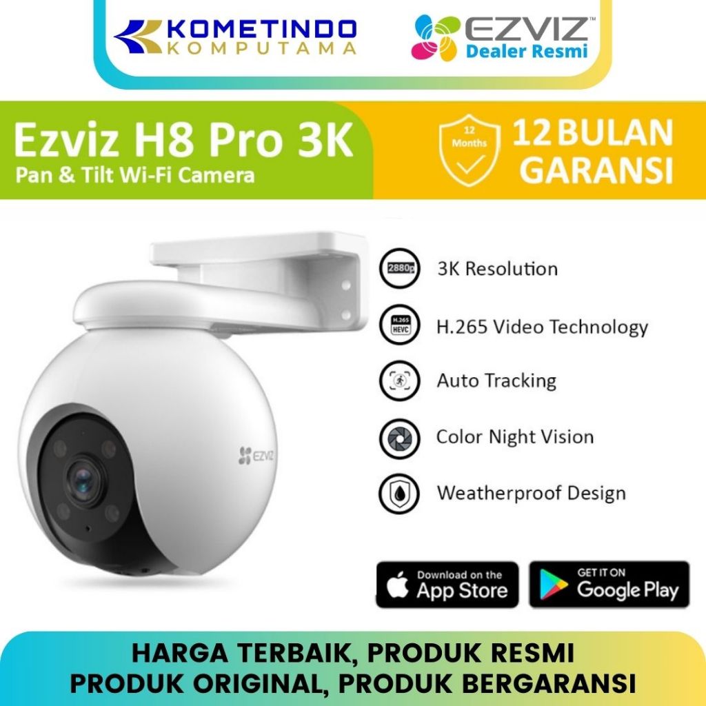 Jual H8 Pro 5MP 3K EZVIZ Wifi IP Cam Smart CCTV Outdoor Pan & Tilt ...