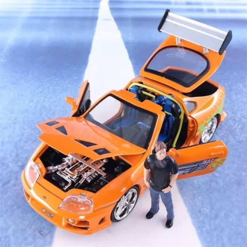 Jual Diecast Miniatur Toyota Supra MK4 Brian Fast Furious Skala 24 ...