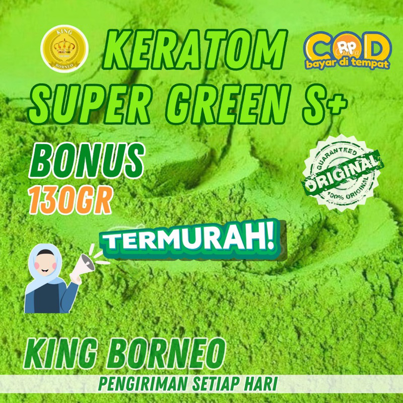 Jual (GRATIS 130 GRAM) King Borneo bubuk purli bubuk daun purli bubuk ...