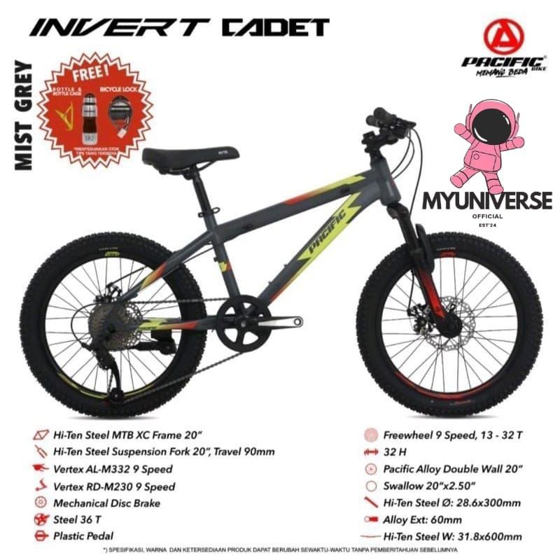 Jual SEPEDA GUNUNG MTB 20 INCH PACIFIC INVERT CADET 9 SPEED MURAH ...