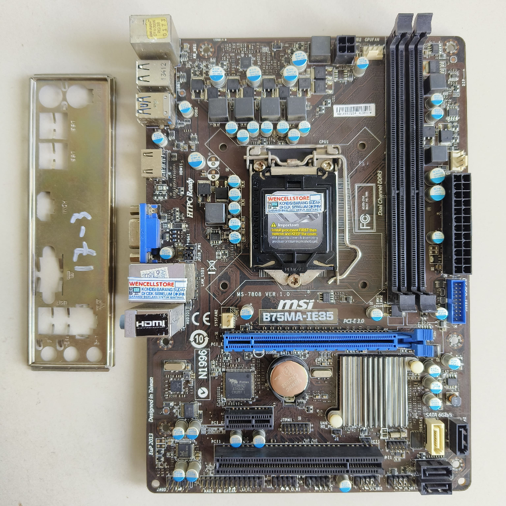 Jual MOTHERBOARD MSI B75MA-IE35 LGA 1155 DDR3 | Shopee Indonesia