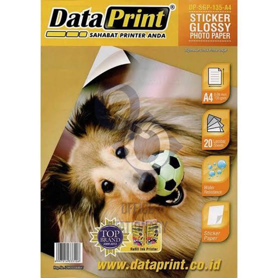 Jual DataPrint Sticker Glossy Paper 135 gsm A4 Data Print 1 Pack ...