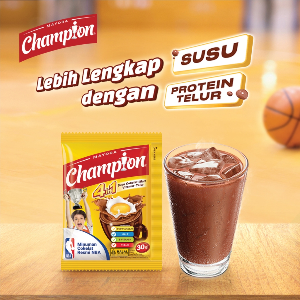 Jual Minuman Cokelat Mayora Champion 1 Renceng | Shopee Indonesia