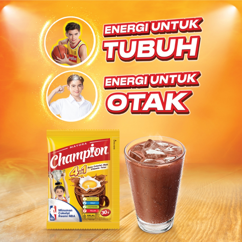 Jual Minuman Cokelat Mayora Champion 1 Renceng | Shopee Indonesia