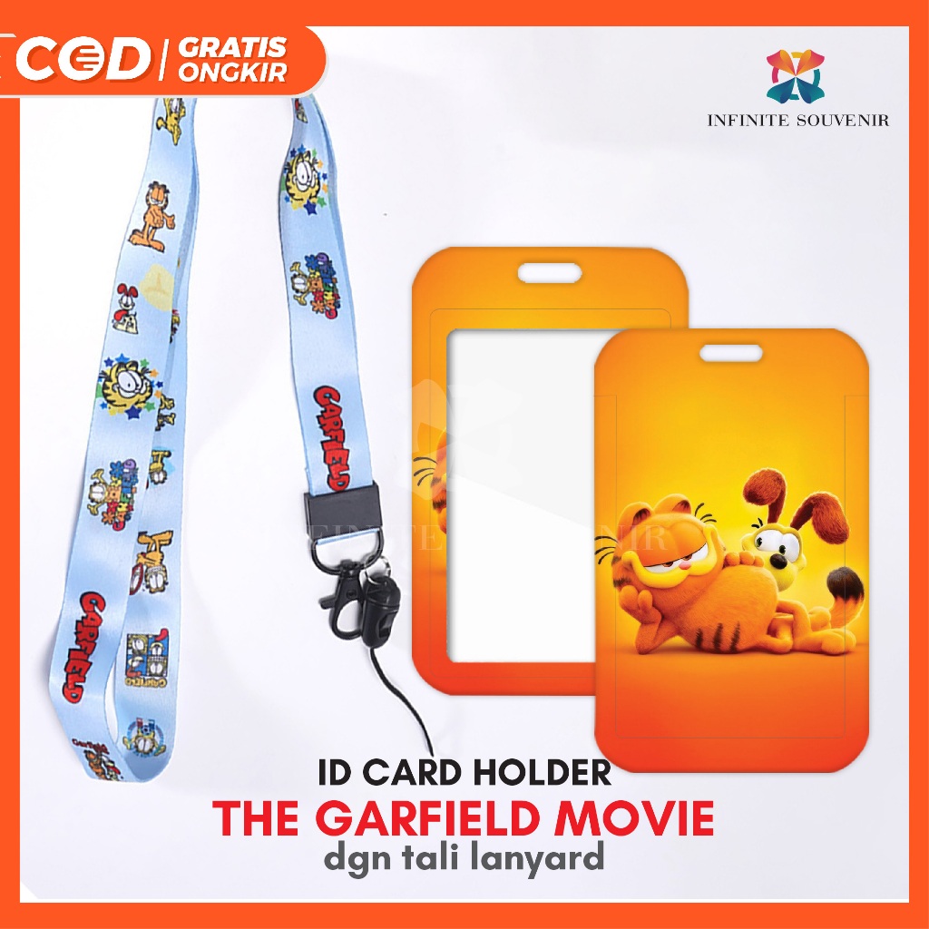 Jual [N004] THE GARFIELD MOVIE / Name Tag Card Holder dengan Tali ...
