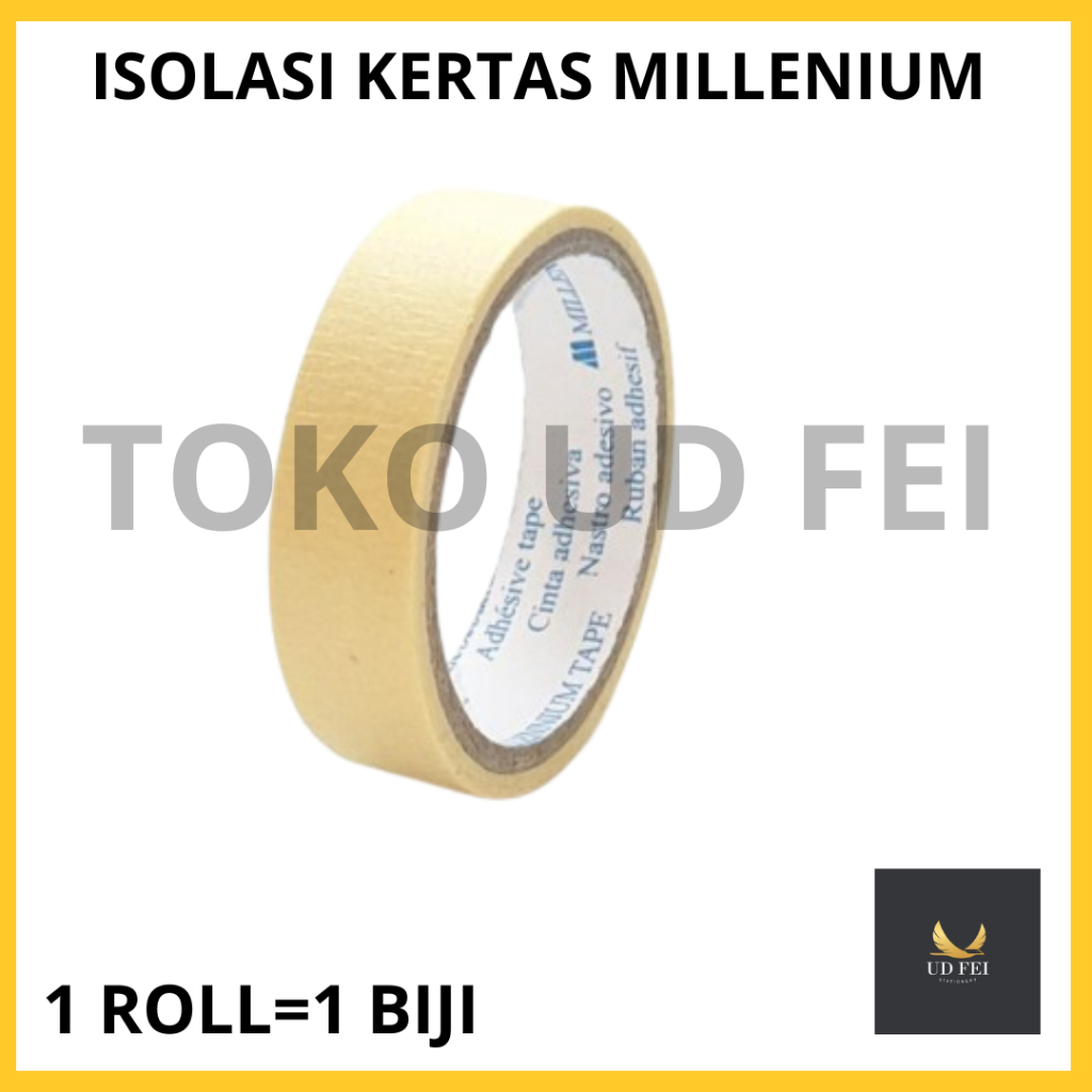 Jual (1 ROLL/ 1 PCS) Isolasi Kertas Millenium/ Isolasi Kertas/ isolasi ...