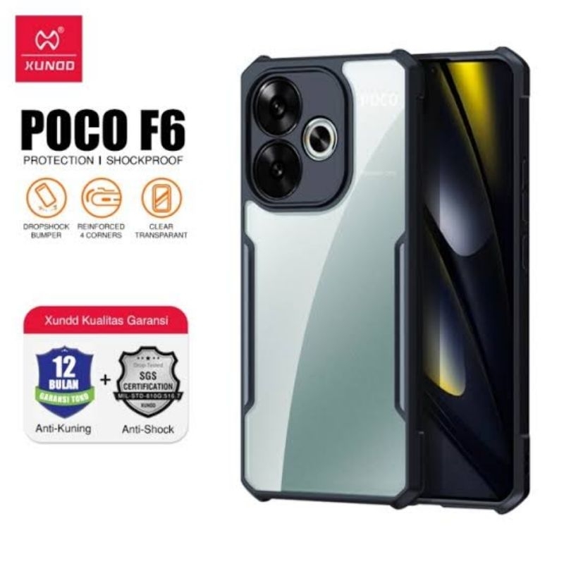 Jual Case Armor Shockproof Poco F6 5G Camera Protection Hard Soft Case ...