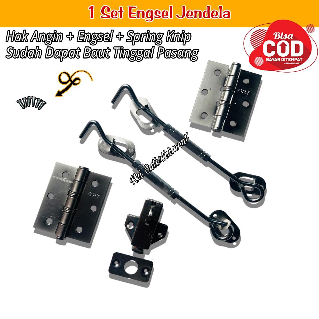 Jual Paket Slot Jendela Kodok Grendel Spring Knip Silver Tebal - Engsel ...