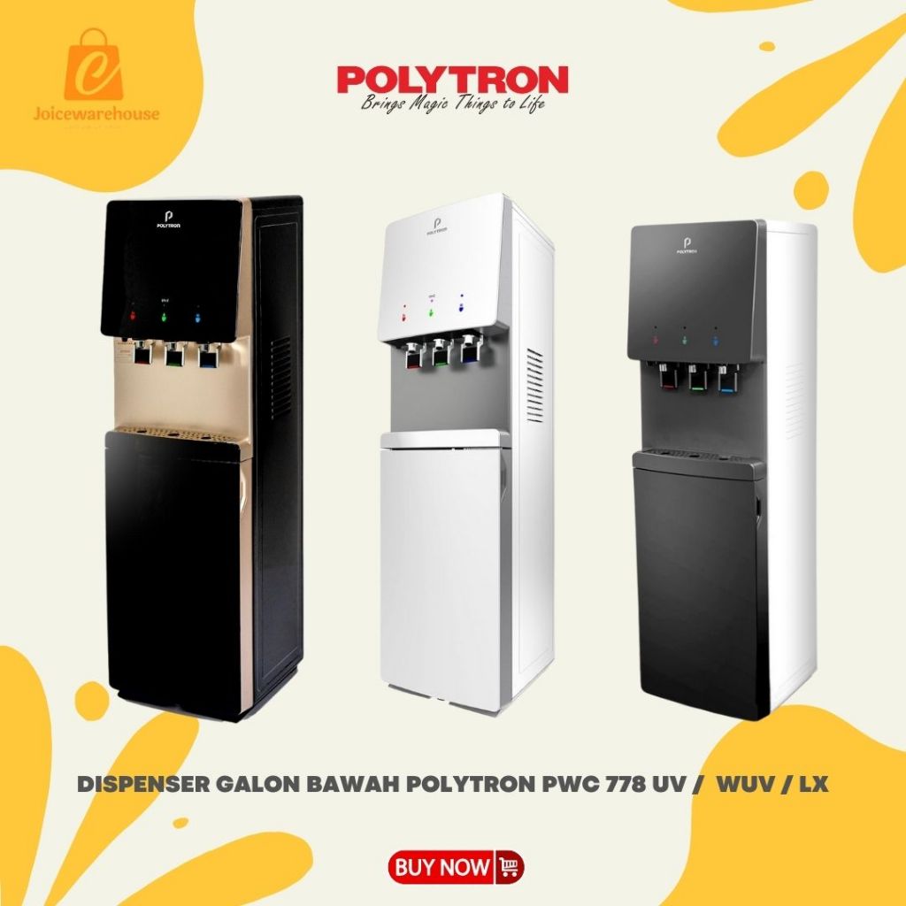 Jual DISPENSER GALON BAWAH POLYTRON PWC 778 WUV/XUV / PWC 778LX ...