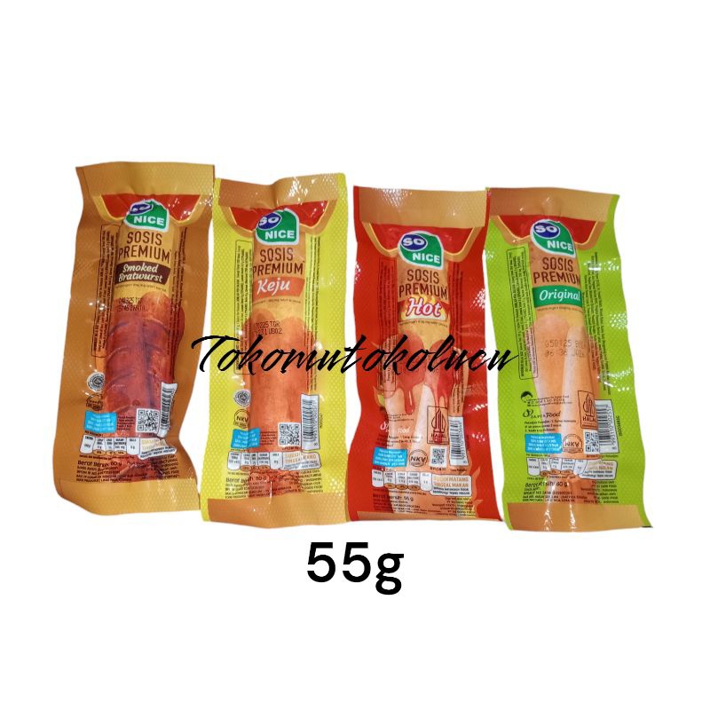 Jual 10pcs so nice sosis premium 55g | Shopee Indonesia