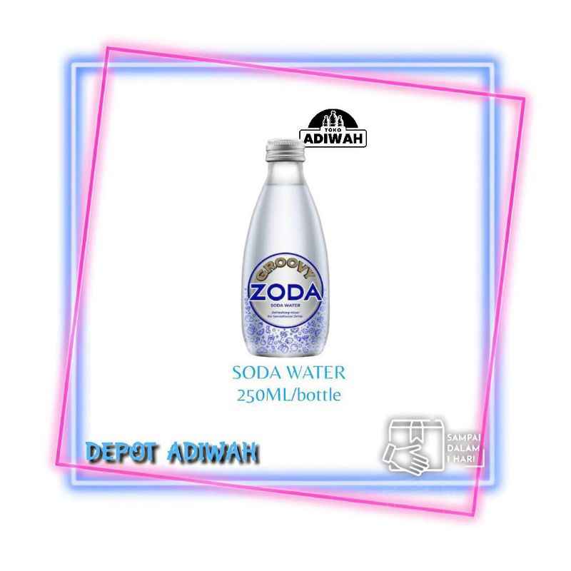 Jual Groovy Zoda air soda bottle 250ml per karton (isi 24 botol kaca ...