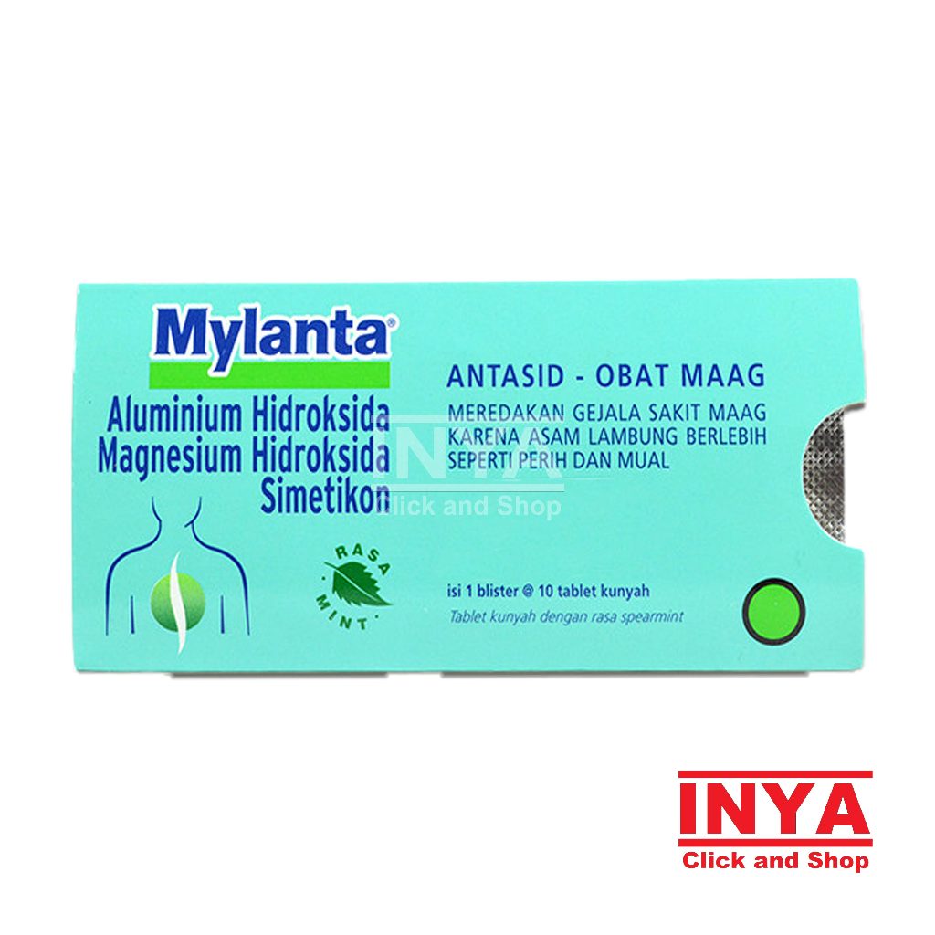 Jual Mylanta Antasid 1 Strip isi 10 Tablet Kunyah - Obat Maag | Shopee ...
