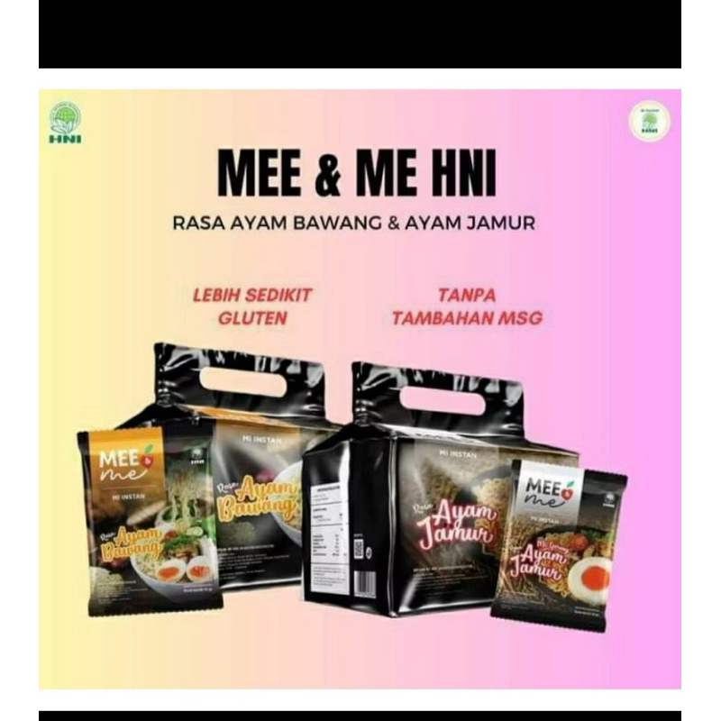Jual mee & me ayam bawang jamur pouch & karton hni hpai mie tanpapengawet aman dikonsumsi tiap ...