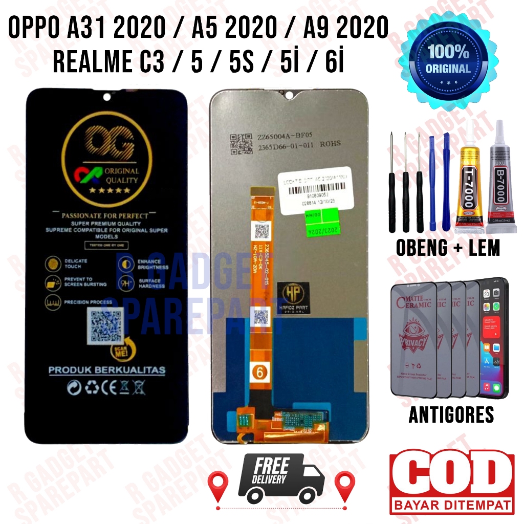 Jual Lcd Oppo A31 2020 / A5 2020 / A9 2020 / Realme C3 / 5 / 5S / 5i / 6i Original OEM Lcd ...