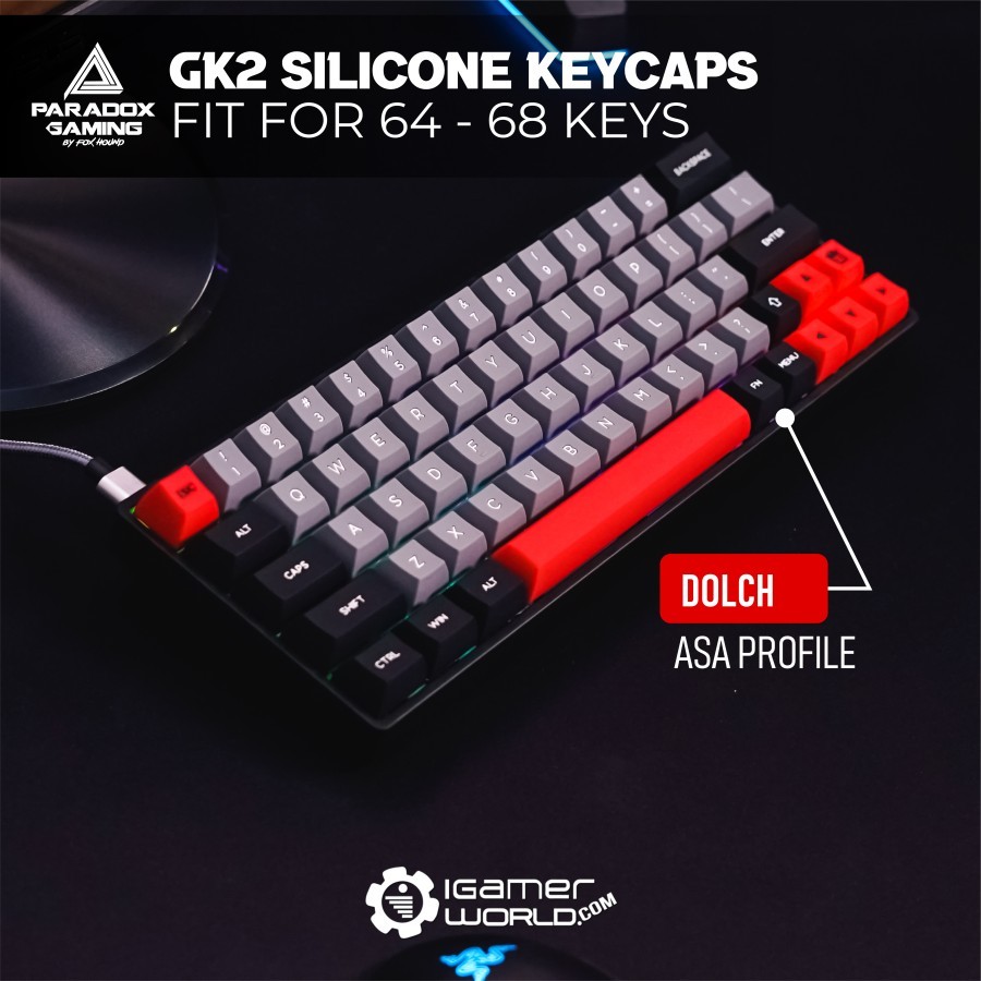 Jual Paradox Gaming GK2 Silicone Keycaps Set for Mechanical Keyboard ...