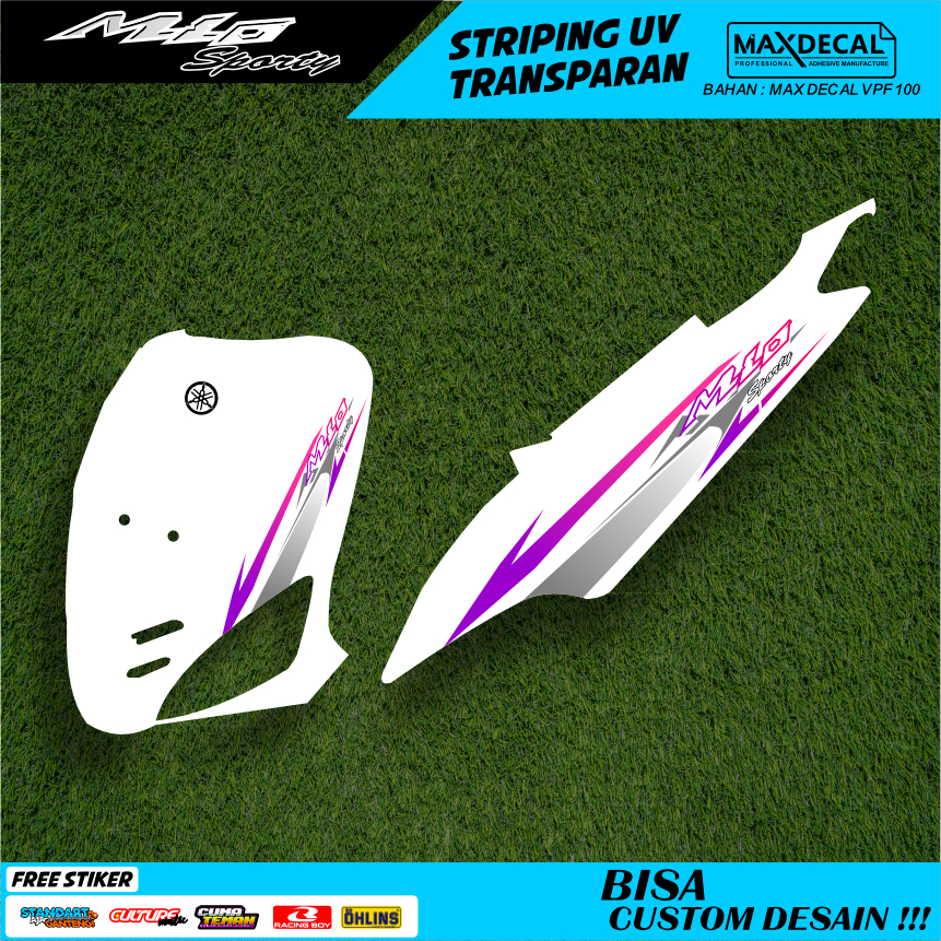 Jual striping mio sporty smile transparan cw m3 hitam custome racing ...