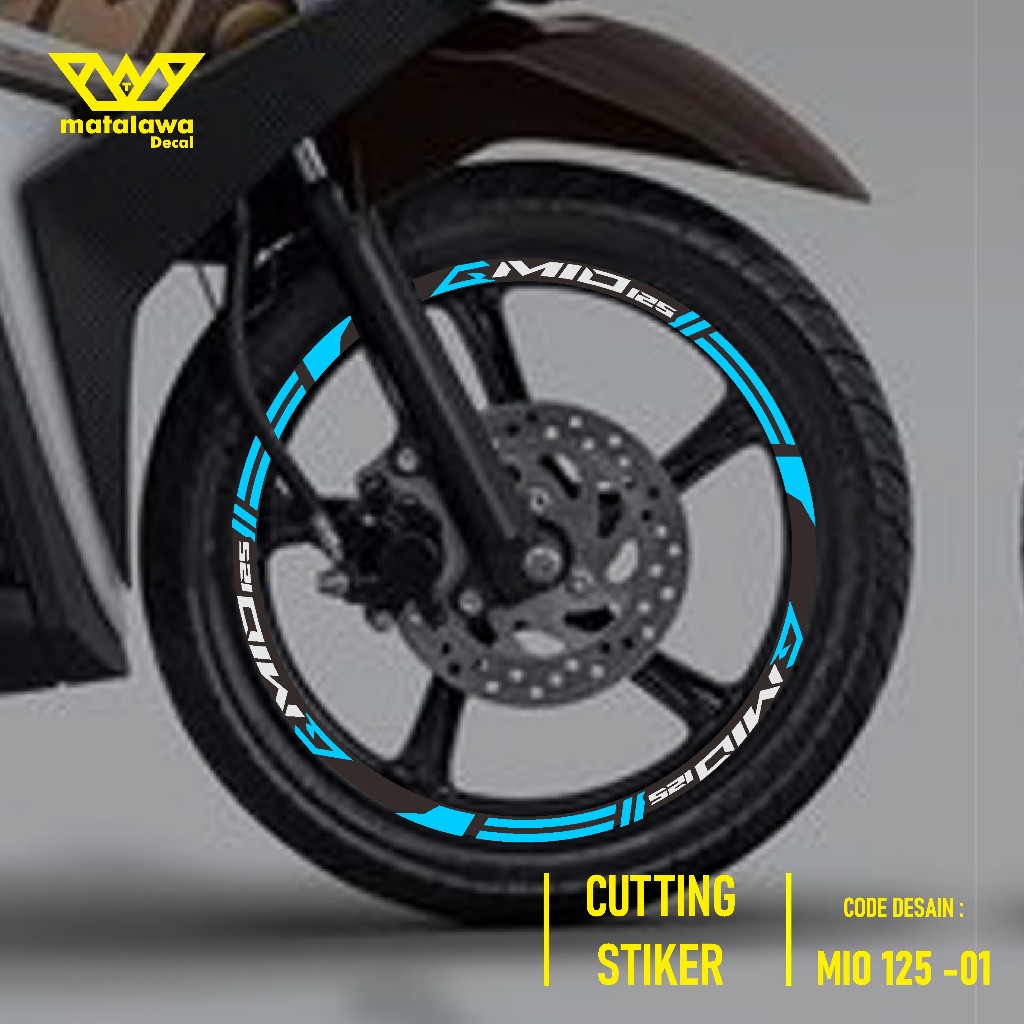 Jual Stiker Cutting Velg Sticker Velk Yamaha Mio 125 Sporty m3 mios ...