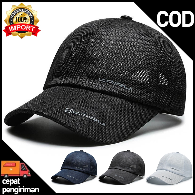 Jual Topi baseball pria Jaring Tipis Musim Panas Topi Golf Luar Ruangan ...