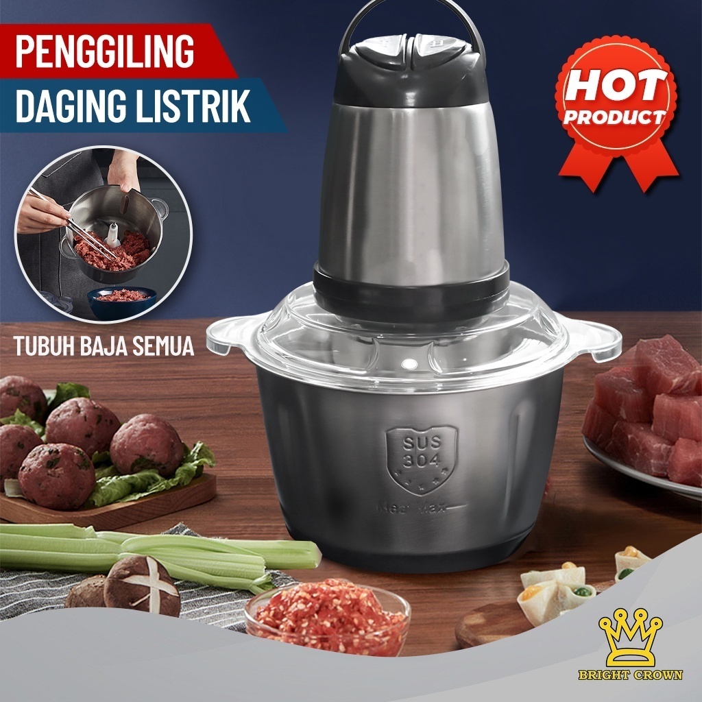 Jual Chopper Blender daging penggiling Meat Mincer Elektrik Stainless ...