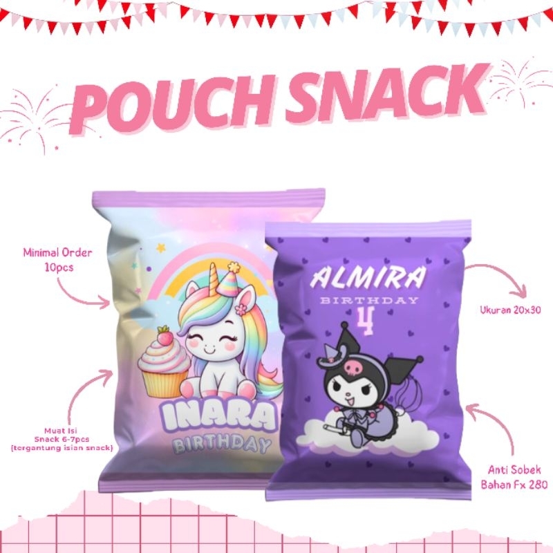 Jual POUCH SNACK BIRTHDAY / POUCH SNACK MURAH / KEMASAN SNACK UKURAN S ...