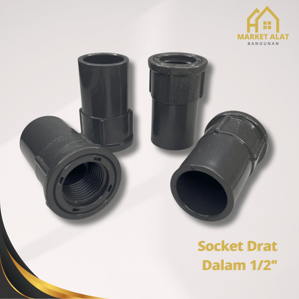 Jual Sambungan Drat Dalam PVC 1/2” SO / SDD Sambungan Pipa Paralon 1/2 ...