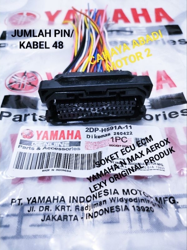 Jual SOKET ECU ECCU ECM CDI 2DP-H591A-11 YAMAHA N MAX AEROX LEXI PIN JUMLAH KABEL 48 ORIGINAL ...