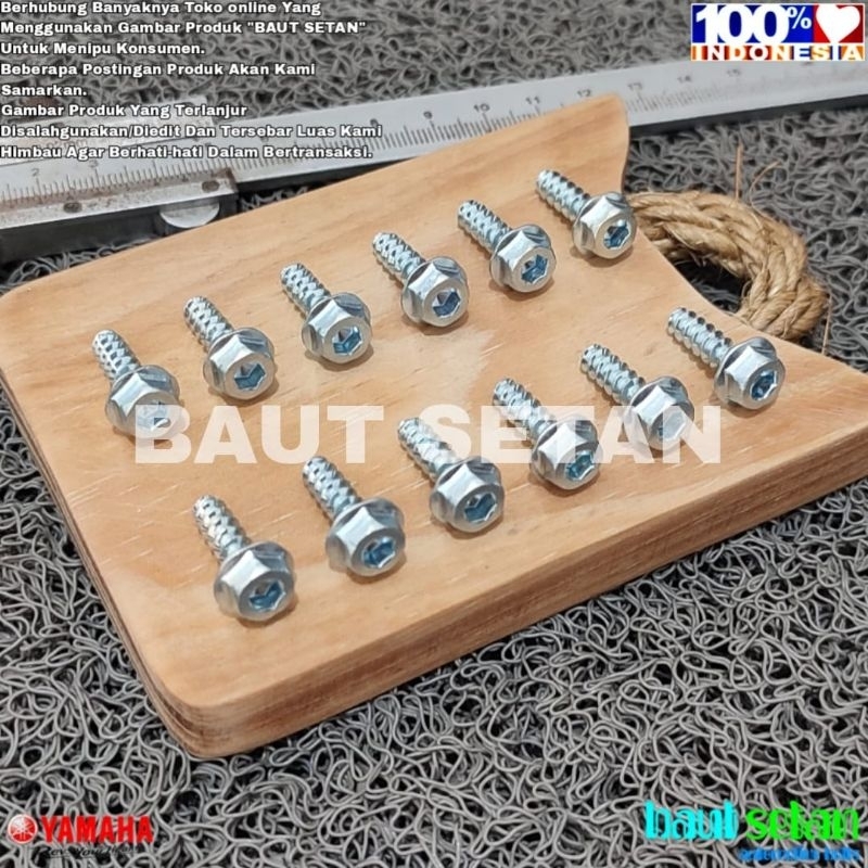 Jual Baut Dua Kunci Skrup Body Yamaha Dua Kunci (Per 10 Pcs) | Shopee ...