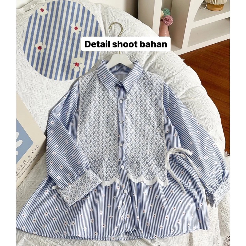 Jual HERITAGE LACE BLOUSE / ATASAN BLOUSE SALUR MIX BRUKAT / KOREAN ...