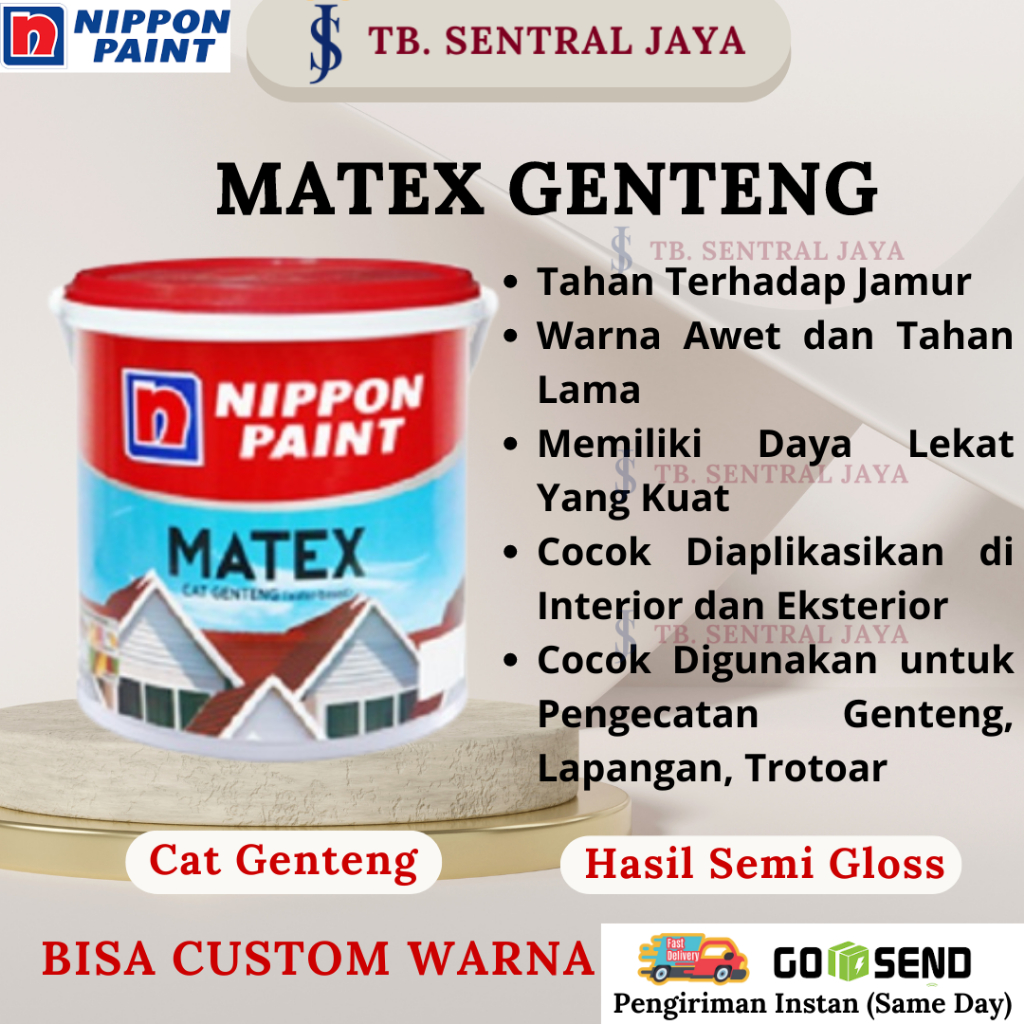 Jual Matex Genteng 2,5L Nippon Paint/Cat Matex Genteng/Cat Jalan ...
