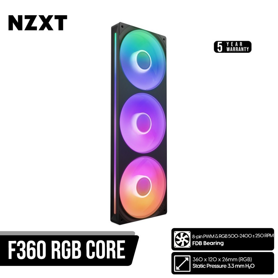 Jual NZXT F360 RGB Core - 360mm Single Frame RGB Fan Unit | Shopee ...